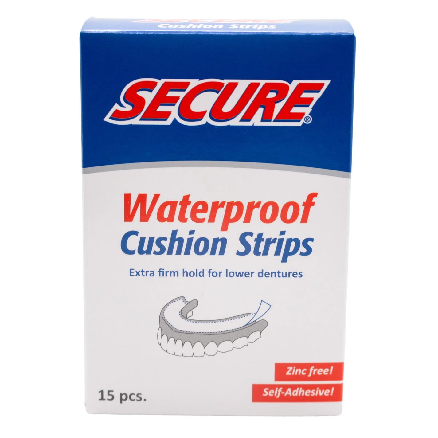 Secure Denture Adhesive Cushion Strips | Strong, All Day Hold – Secure ...